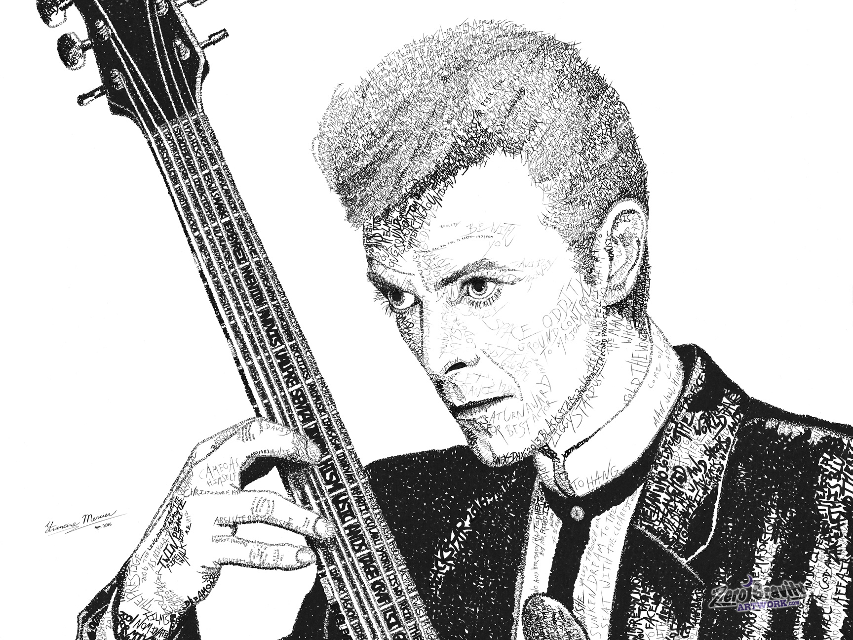 David Bowie Word Art - Larger Preview